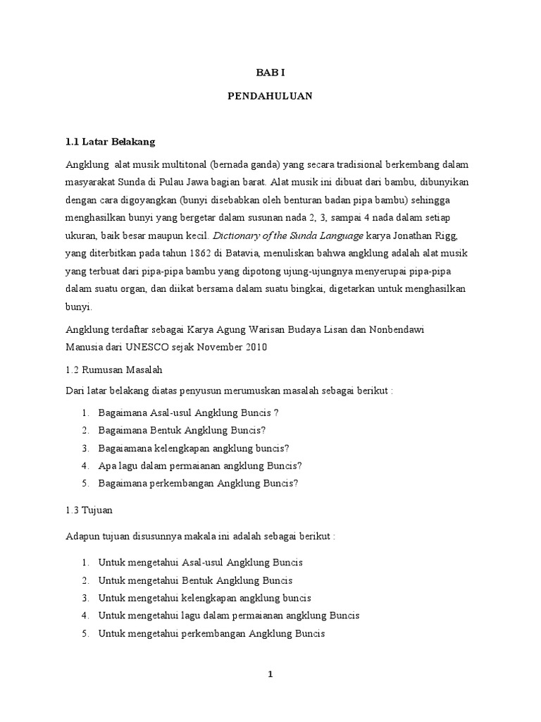 Angklung Buncis | PDF