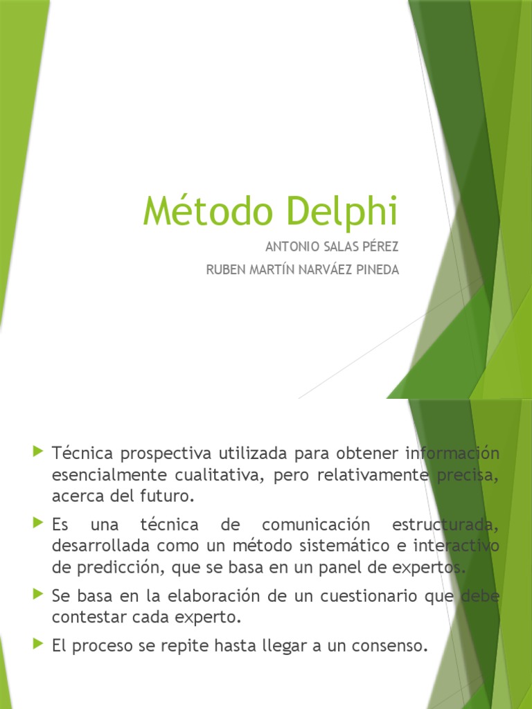Método Delphi | PDF | Science | Matemáticas Aplicadas