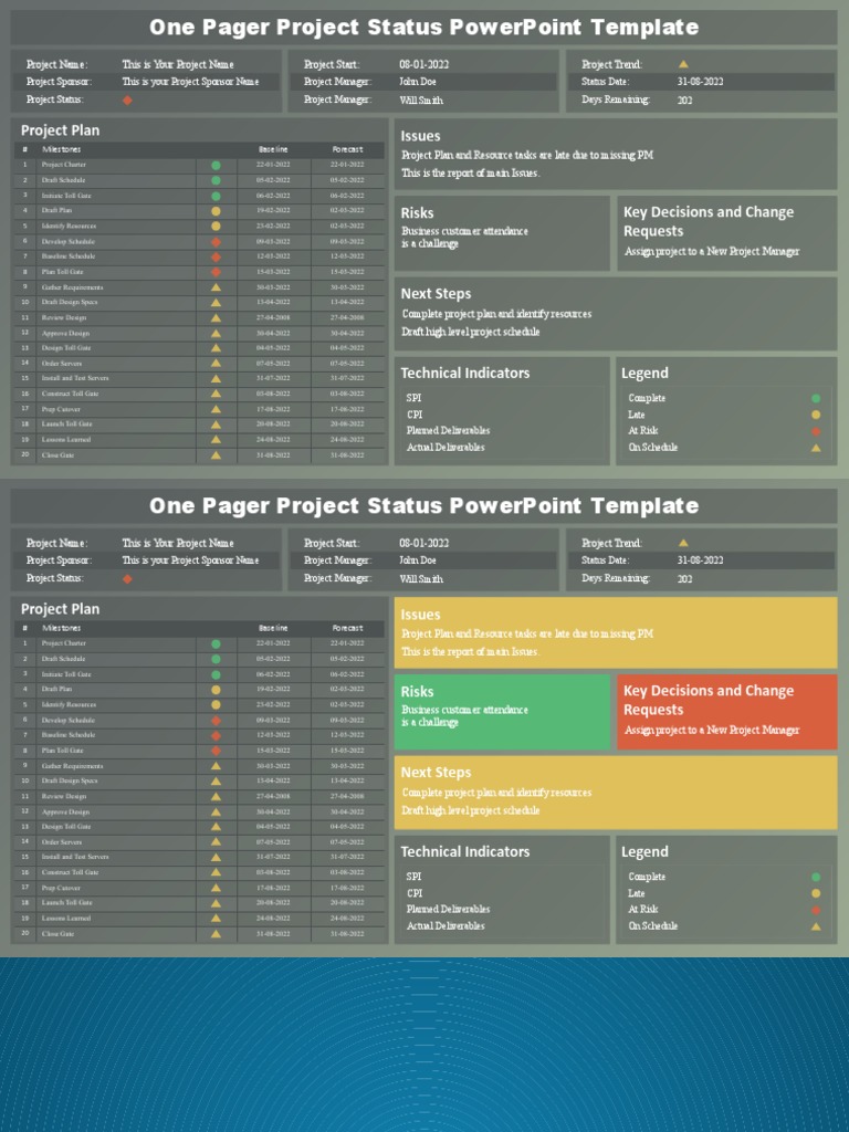 Draft One Page Project Status | PDF