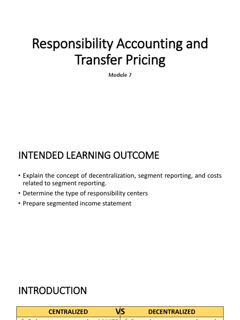 Understanding Responsibility Accounting | PDF