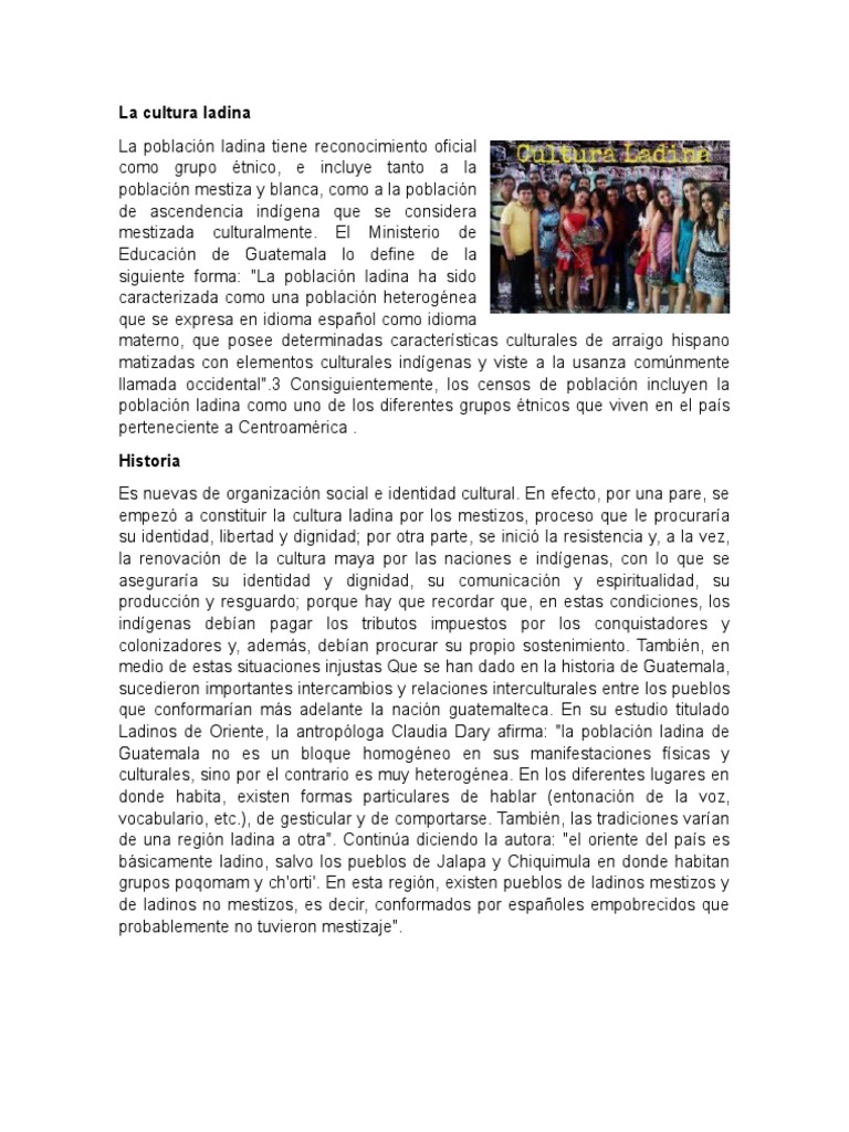 La Cultura Ladina | PDF | Viajes y turismo