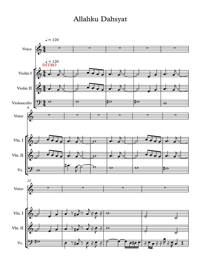 Allahku Dahsyat - Full Score | PDF