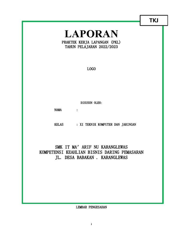 Format Laporan PKL 2223 - 1 | PDF