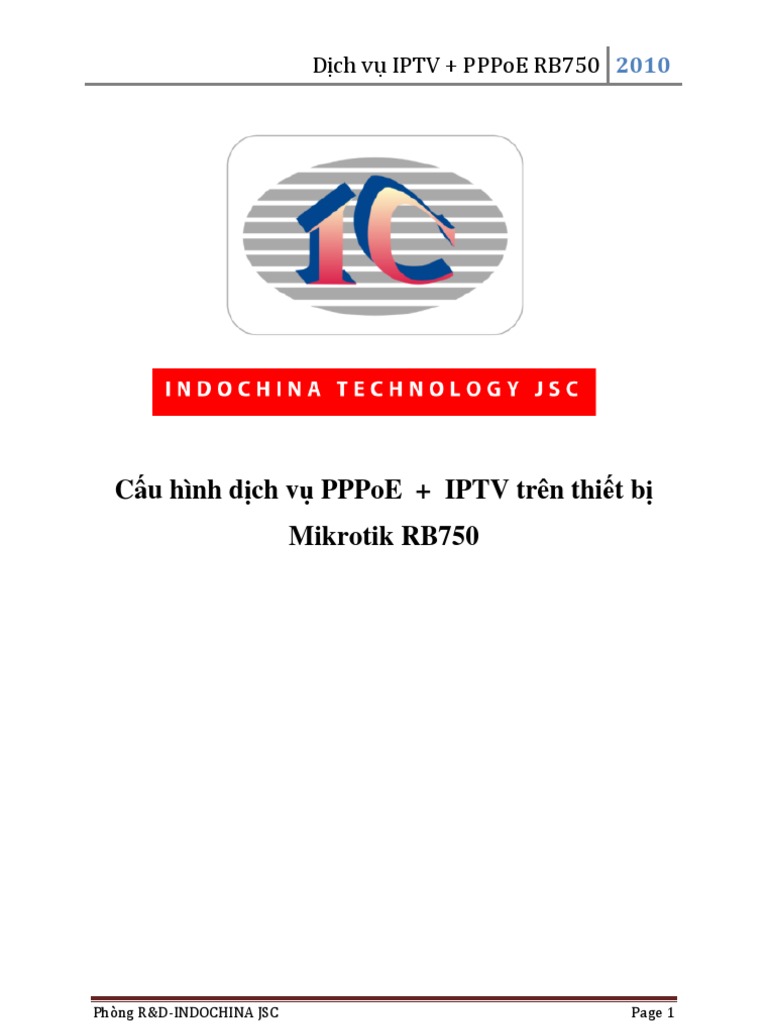 Huong Dan Cau Hinh Dich Vu IPTV+ Internet IP Tinh-Webfig | PDF