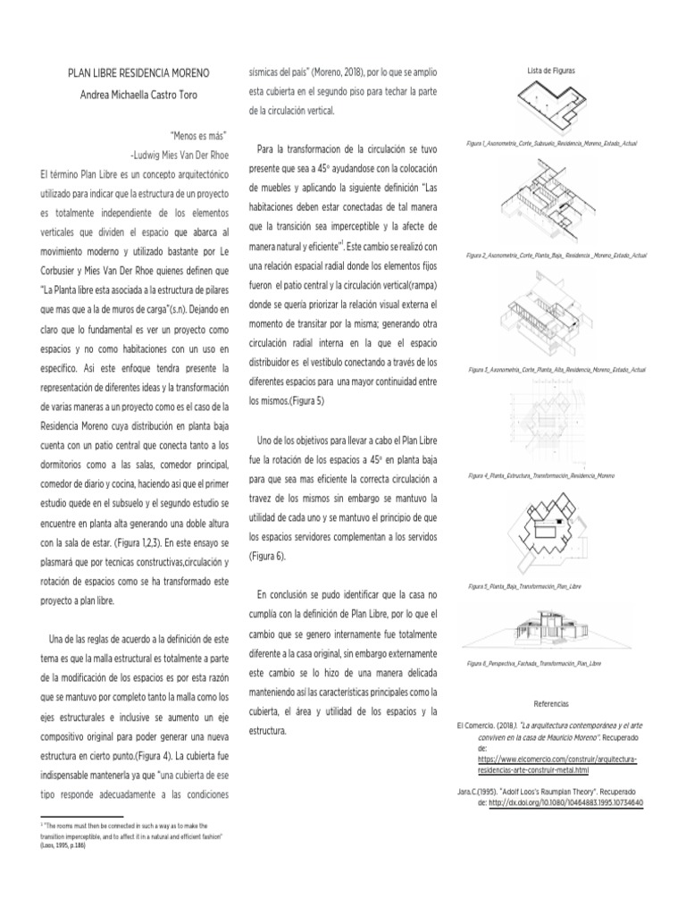 Ensayo Plan Libre Arquitectura | PDF