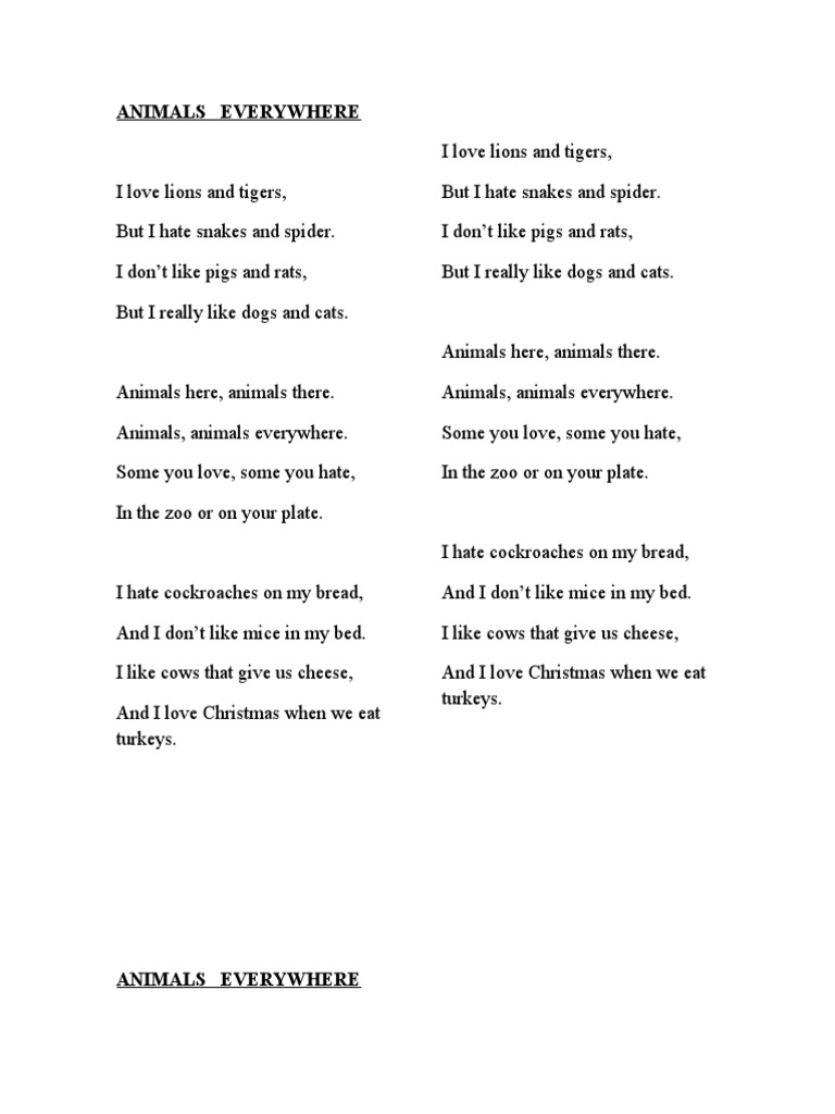 Animals Everywhere (6to) | PDF