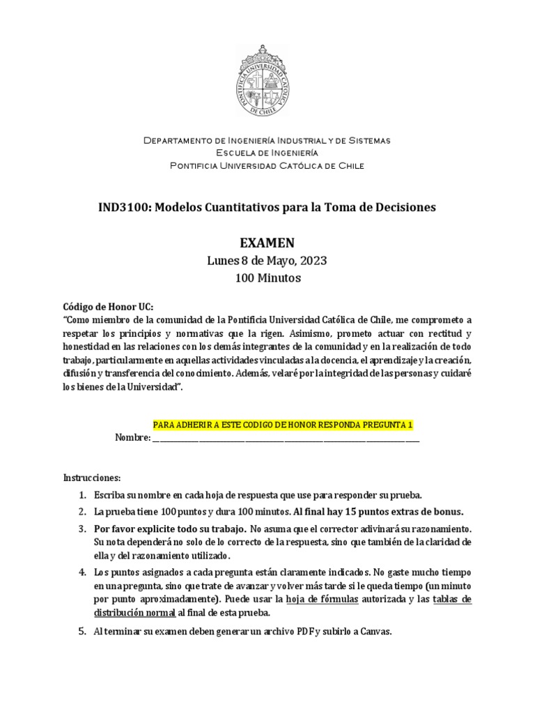 2023 DMD Examen | PDF