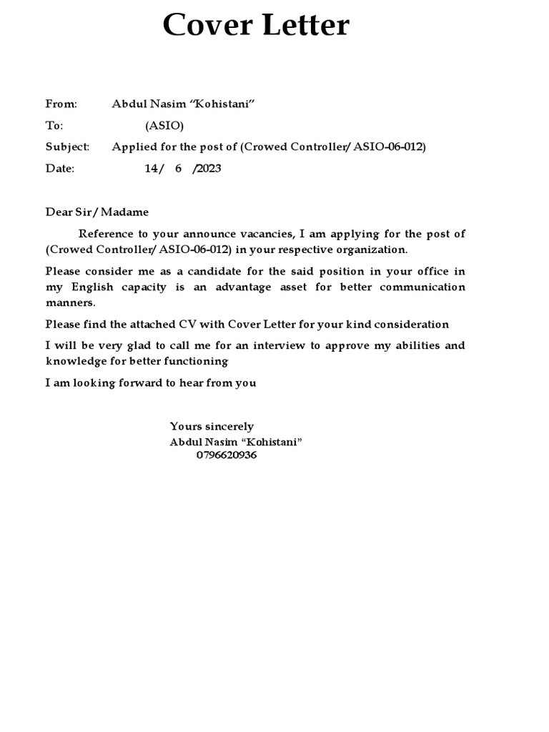 Nasim CV - Crowed Controller | PDF | Communication | Computing