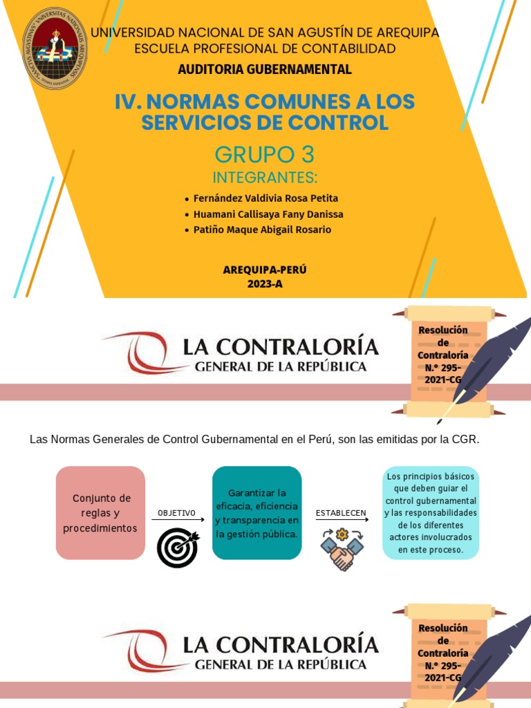 GRUPO 3 - NORMAS COMUNES A LOS SERVICIOS DE CONTROL (DIAPOSITIVAS) (1 ...