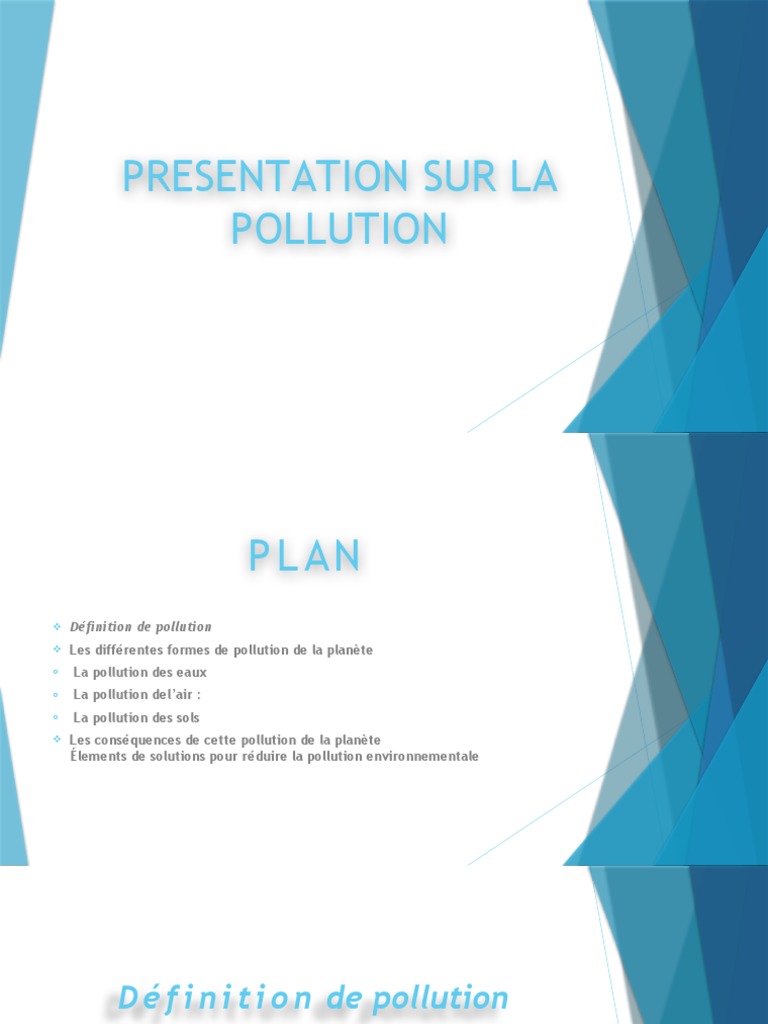 Presentation Sur La Pollution | PDF | la pollution | Pollution de l'air
