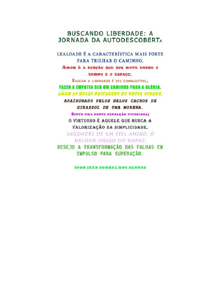 Biopoema de Igor Sobral | PDF