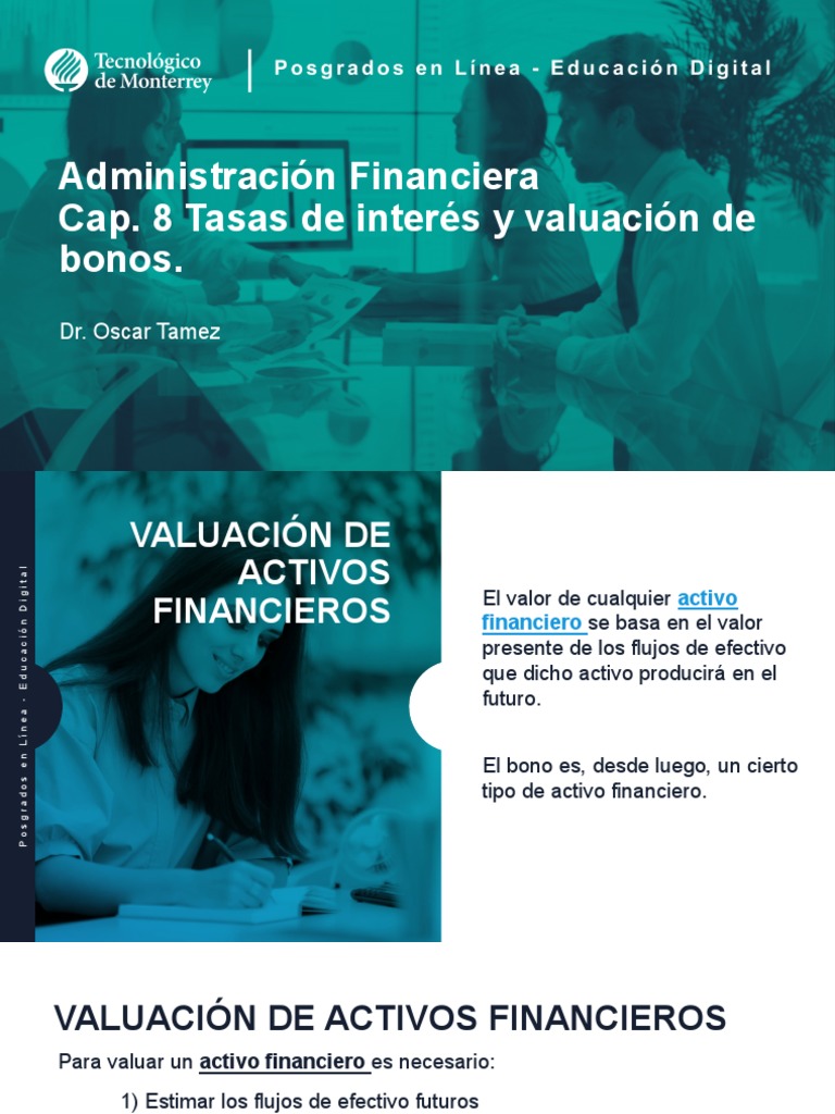Administración Financiera Cap. 8 Tasas de Interés y Valuación de Bonos | PDF | Interés | Cupón