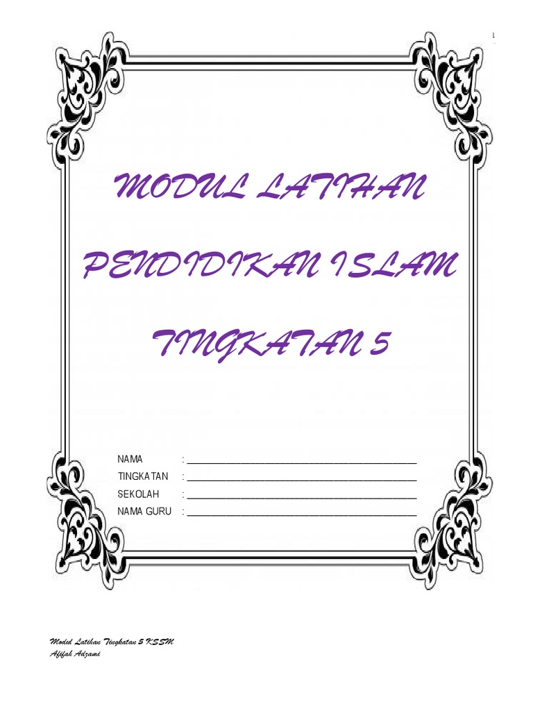 Modul Pendidikan Islam KSSM | PDF