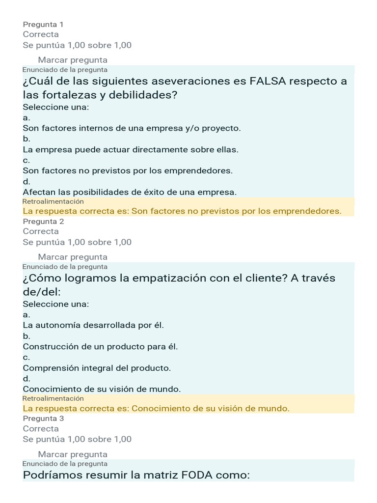 Prueba 1 Emprendimiento | PDF