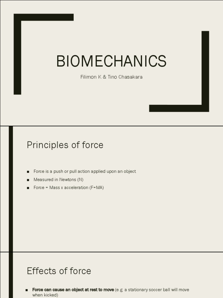 Biomechanics Presentation | PDF | Force | Lever