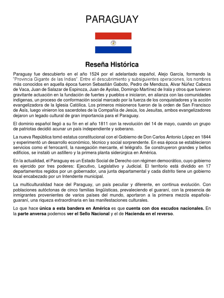 PARAGUAY Historia Escudo | PDF | Paraguay