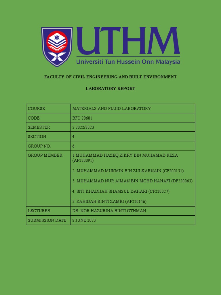 Lab Brick Report Uthm | PDF | Brick | Laboratories