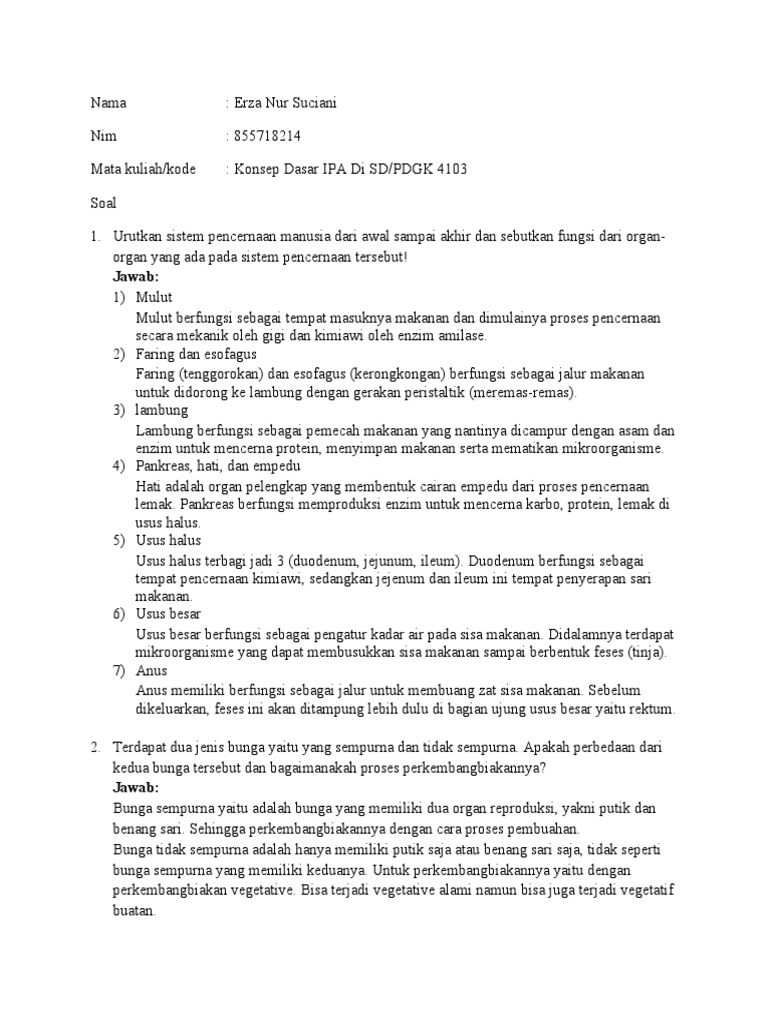 Tugas Tutorial Konsep Dasar Ipa Di Sd | PDF