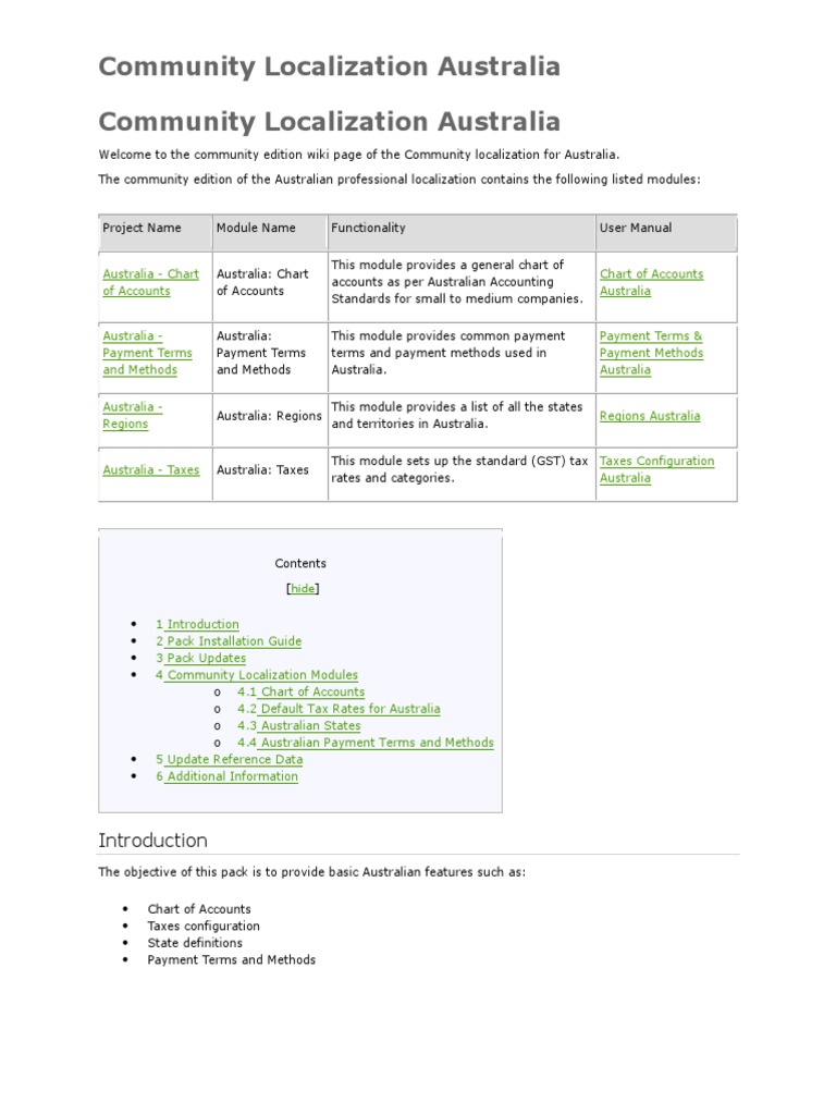 Openbravo Community Localization Australia | PDF | Australia | Computing