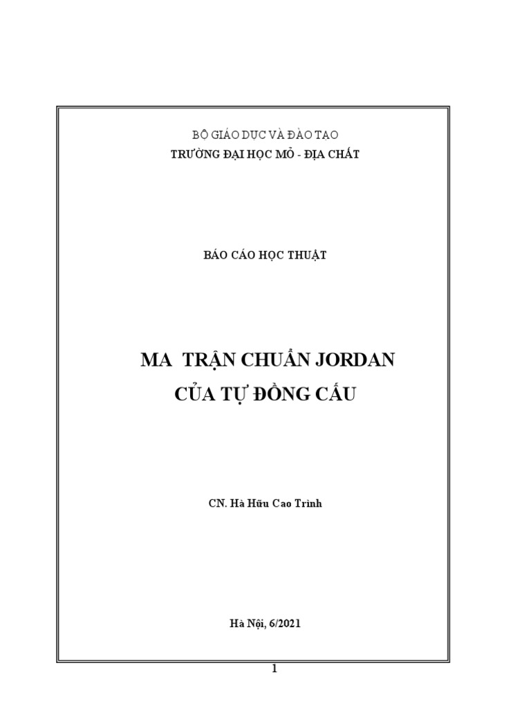 BCHT Hà H U Cao Trình T6 2021 | PDF