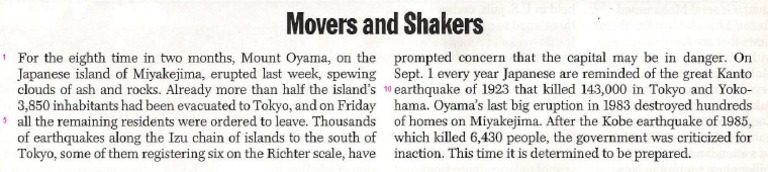 Movers and Shakers | PDF