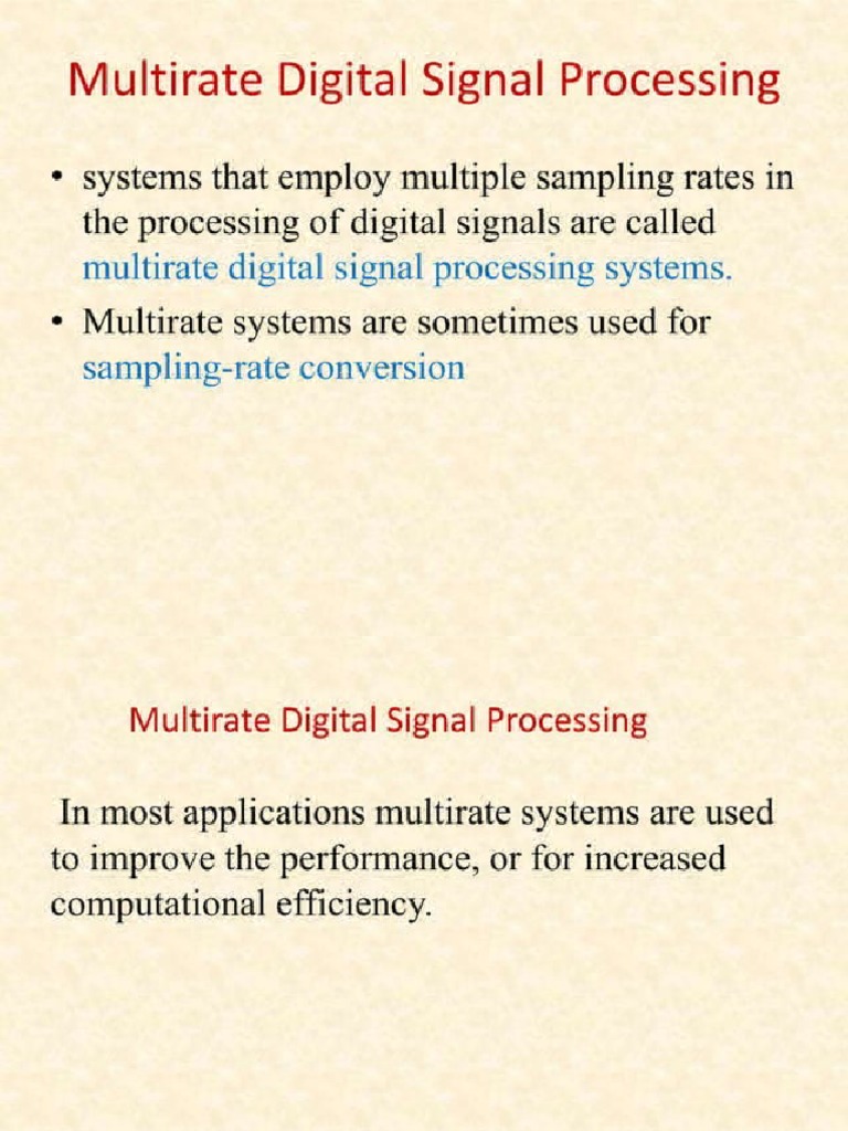 Chapter 4 Multirate Dsp Pdf
