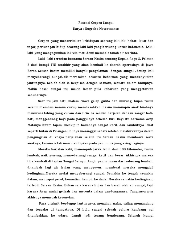 Resensi Cerpen Sungai | PDF