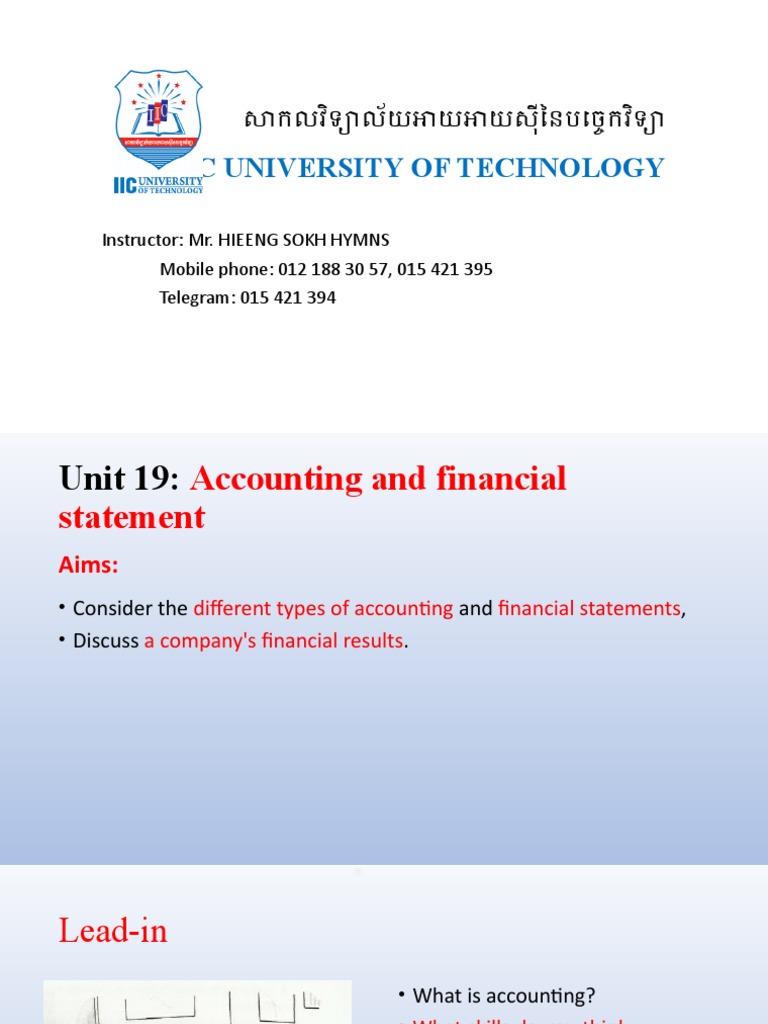 Accounting Skills and Financial Statements | PDF | Balance Sheet ...
