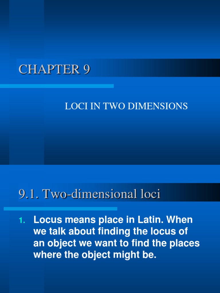 Loci in Two Dimensions | Download Free PDF | Line (Geometry ...