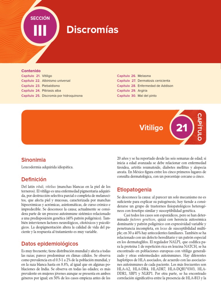 Discromías | PDF | Piel | Enfermedades y trastornos