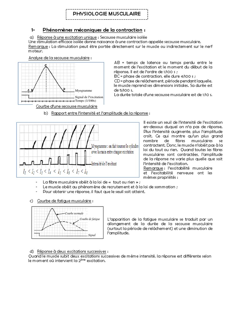 Secousse musculaire et tétanos définis | PDF