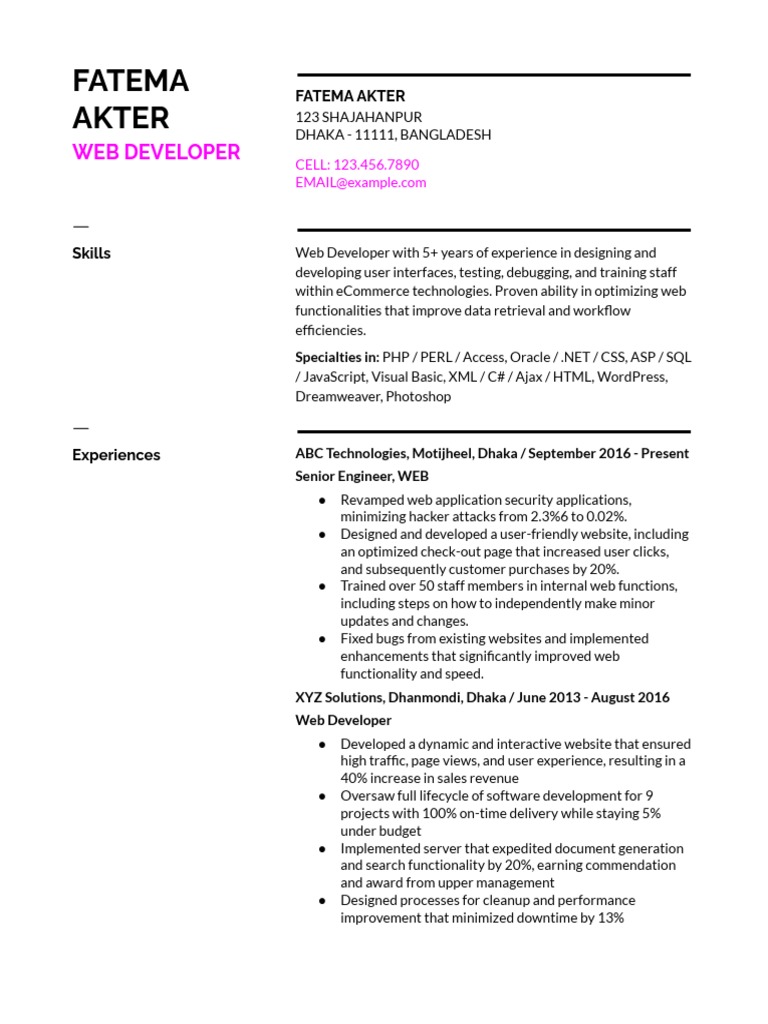 Usa Style Resume New 1 | PDF | World Wide Web | Internet & Web Usa Style Resume New 1 | PDF | World Wide Web | Internet & Web