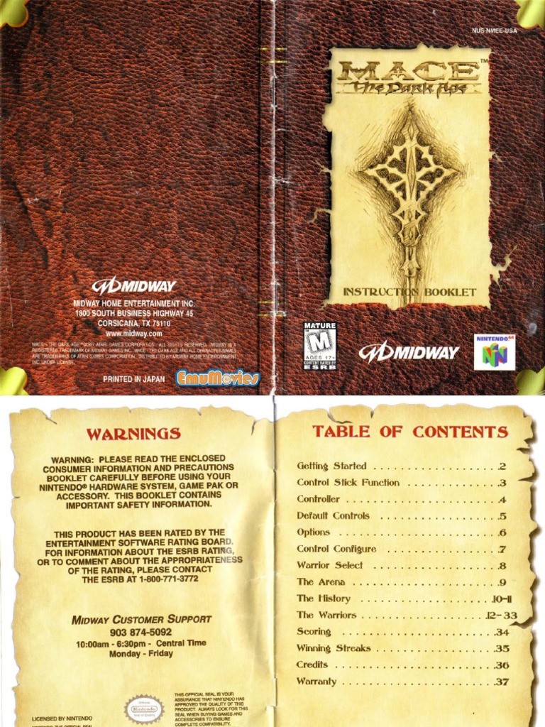 Mace - The Dark Age - 1997 - Atari | PDF