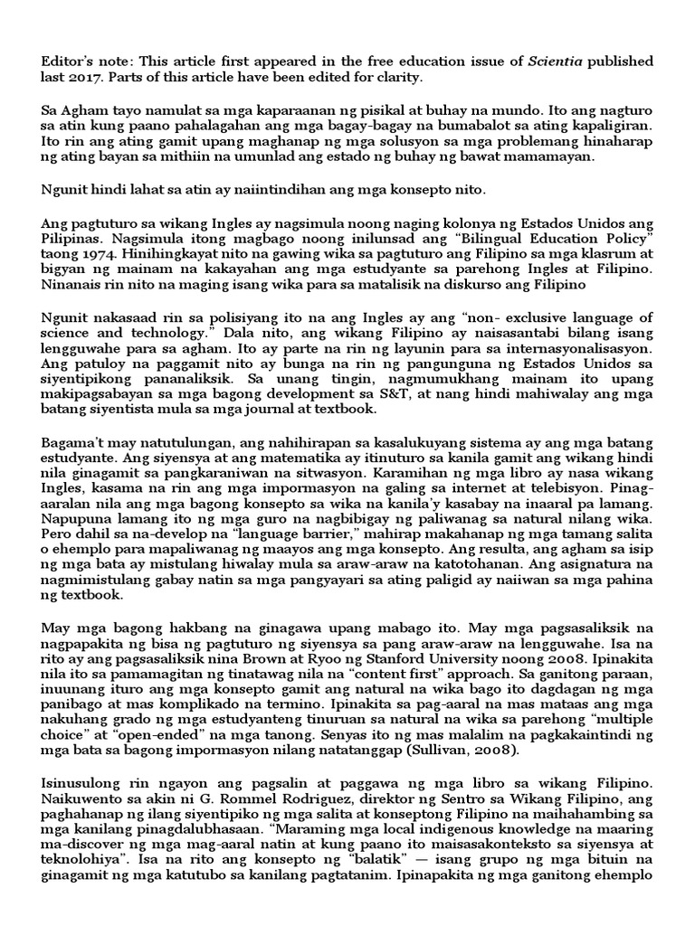 Siyensya Artikulo | PDF