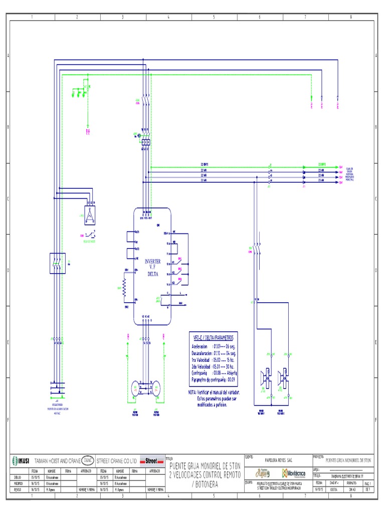 Plano Electrico de Puente Grua | PDF