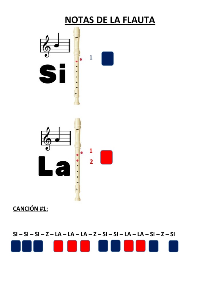 Notas de Canciones para Flauta | PDF