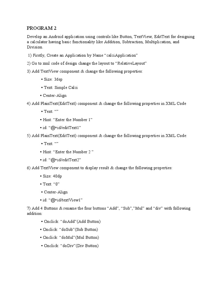 Prog 2 | PDF | Android (Operating System) | Java (Programming Language)