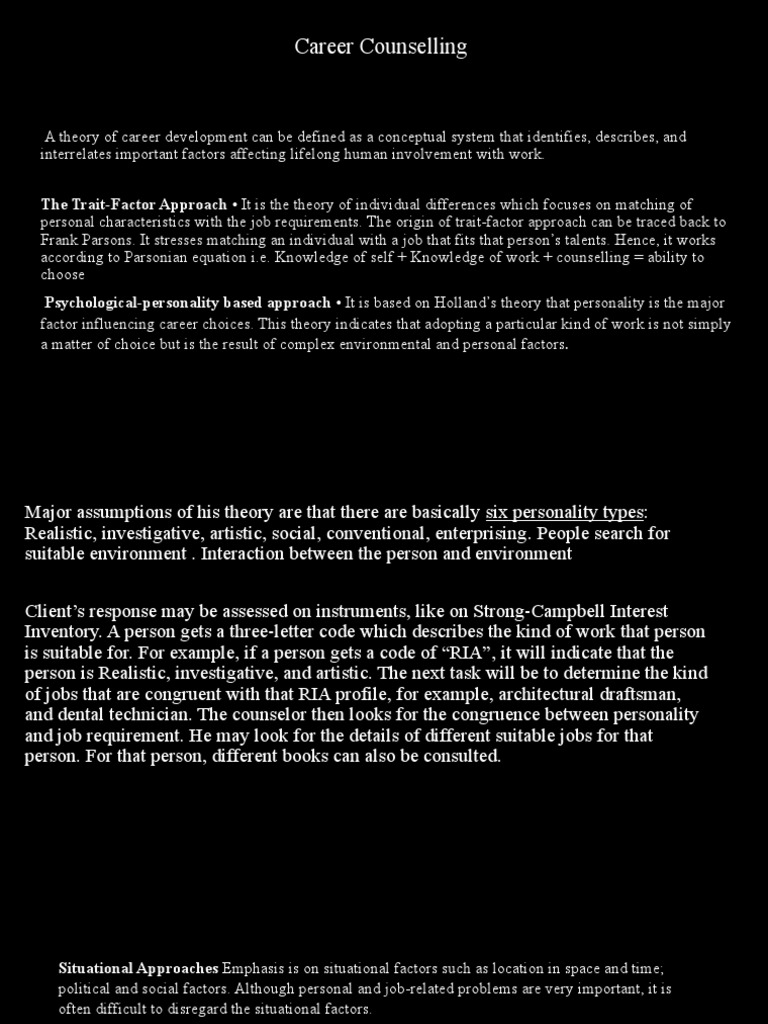 Career Counselling | PDF