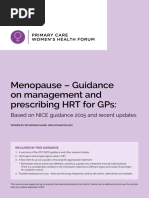 Menopause and Hormone Replacement Therapy HRT Guidelines | PDF ...
