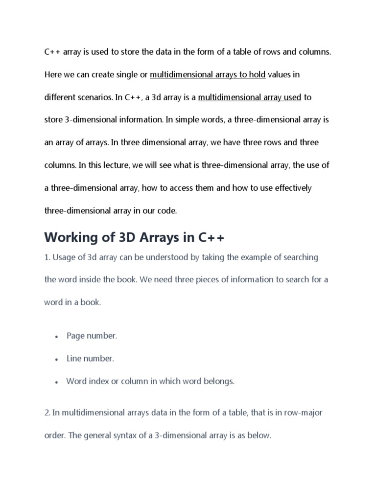 Multidim Array | PDF | Computer Data | Computer Engineering Multidim Array | PDF | Computer Data | Computer Engineering