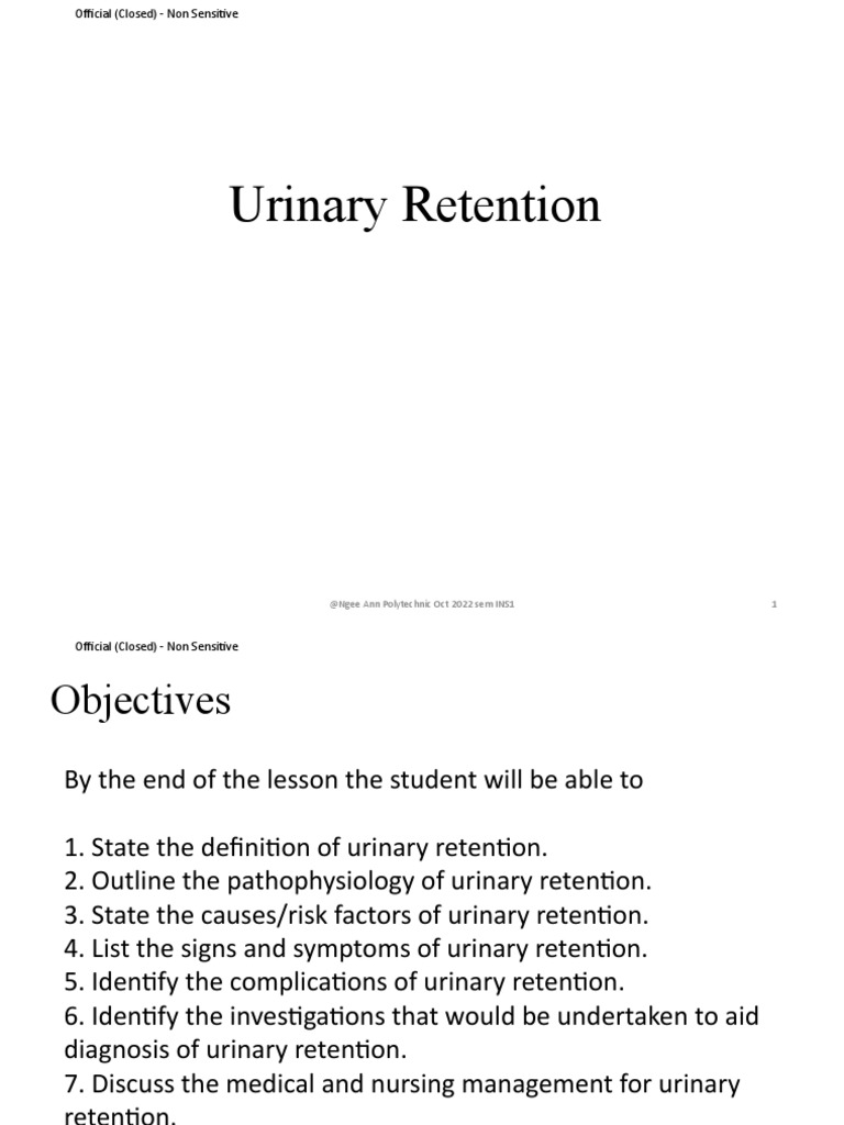 Understanding Urinary Retention Causes | PDF