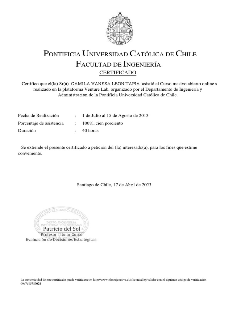 Pontificia Universidad Catolica de Chile | PDF Pontificia Universidad Catolica de Chile | PDF