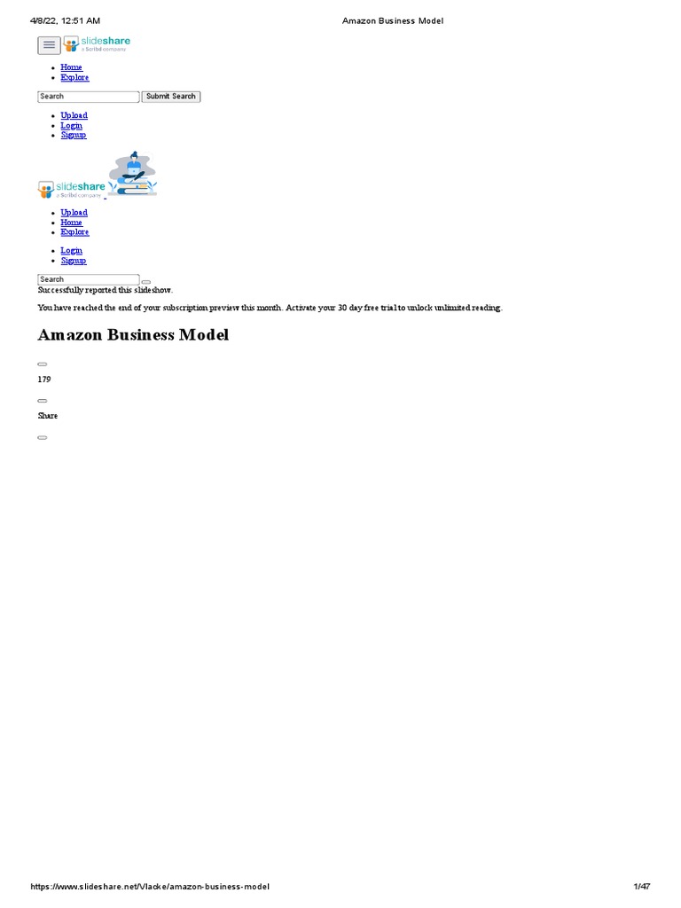 Amazon Business Model | Download Free PDF | Amazon Kindle | Business Model
