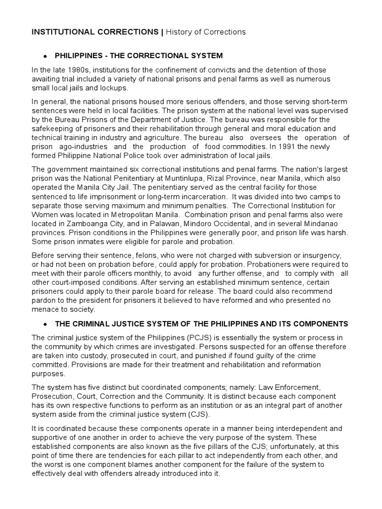 History of Correction-INSTITUTIONAL CORRECTIONS | Download Free PDF ...