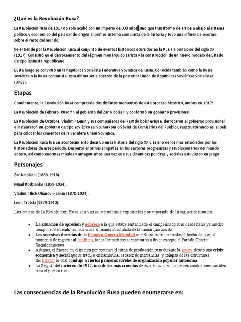 Revolución Rusa | Descargar gratis PDF | Unión Soviética | Política mundial