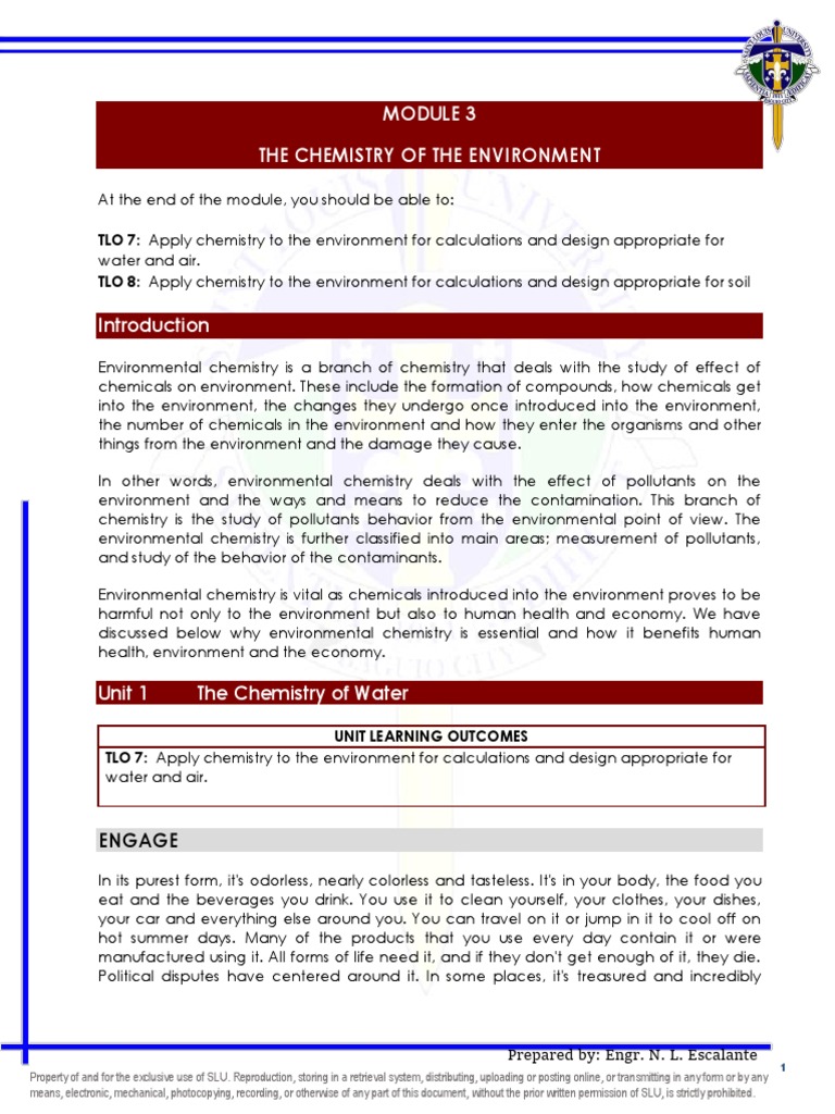 Chem Lec M3 Unit 1 | PDF | Solubility | Water