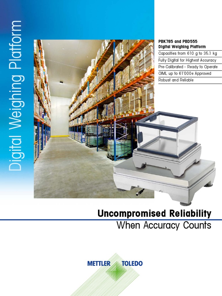 PBD555 & PBK785 Brochure | PDF | Weighing Scale | Manufactured Goods