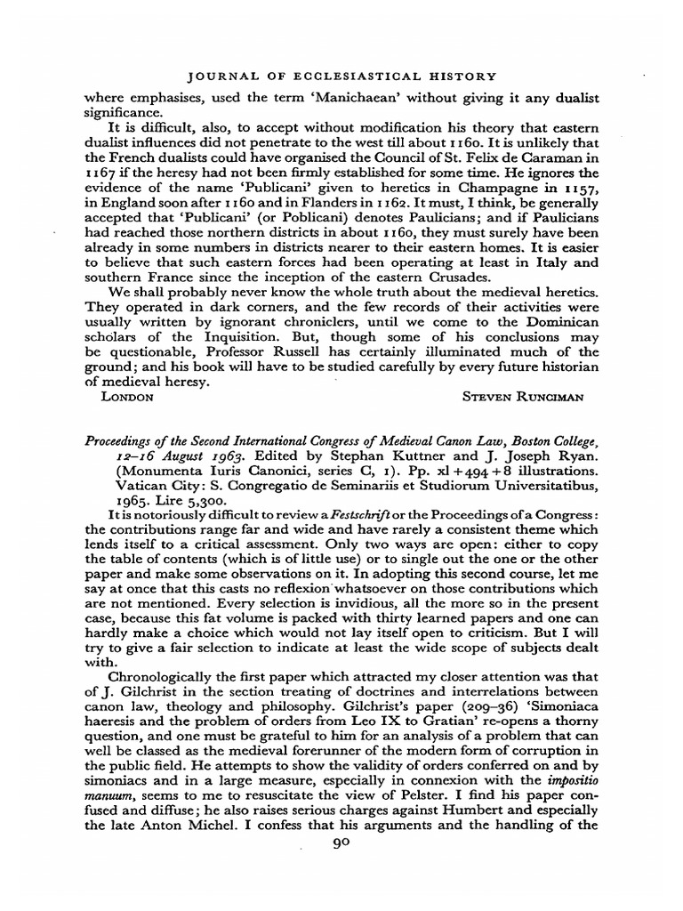 Medieval Heresy and Canon Law Insights | PDF | Heresy