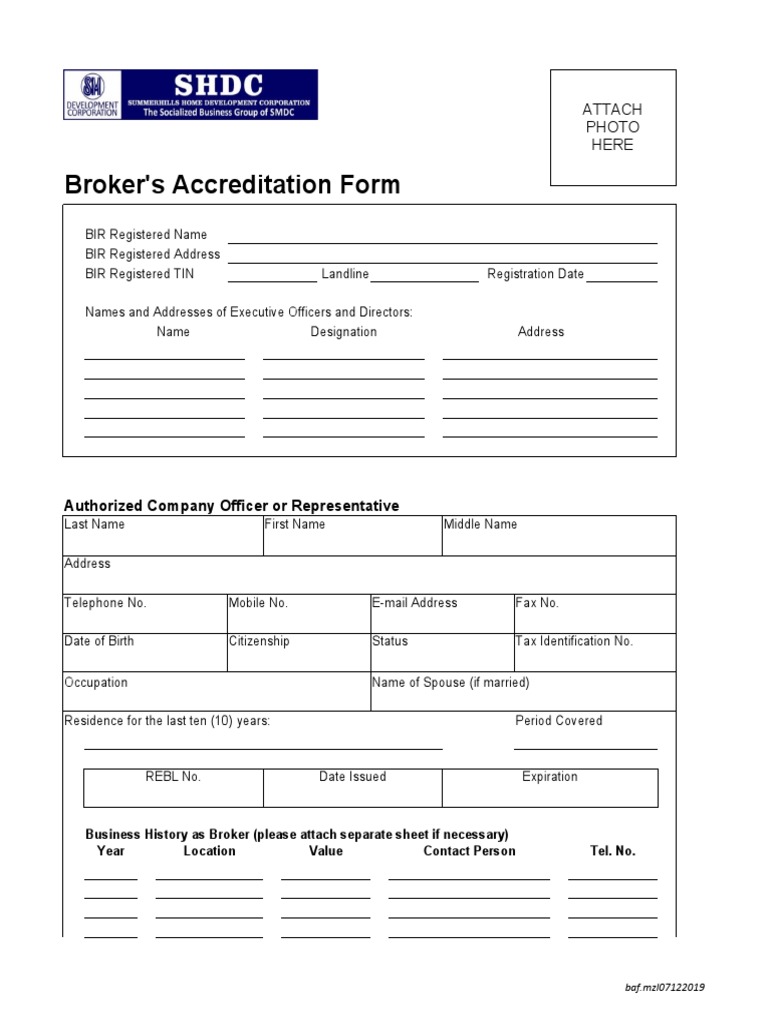 Brokers Accreditation Form | PDF | Value Added Tax | Taxes
