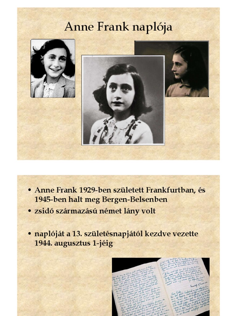 Oszt Anne Frank Naploja 22. Ora | PDF